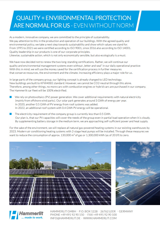 Sustainability - hammerlit.de